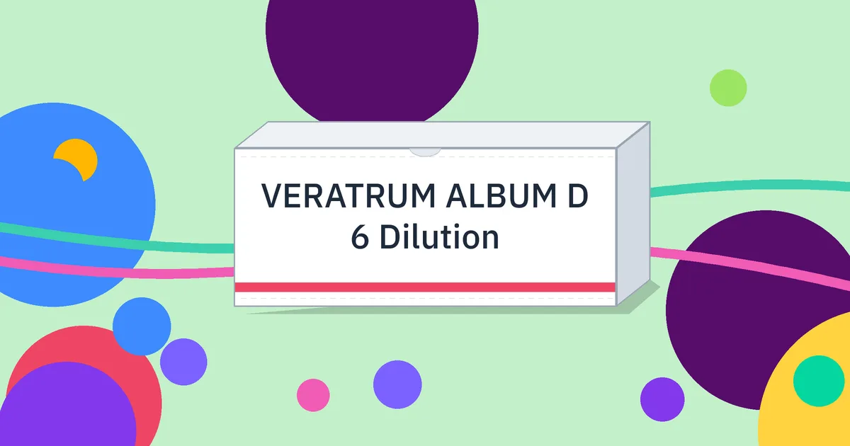 Symbolbild: Packung mit der Aufschrift VERATRUM ALBUM D 6 Dilution (PZN 02402843) – Verfügbarkeit und Bezug in Apotheken in Frankfurt am Main