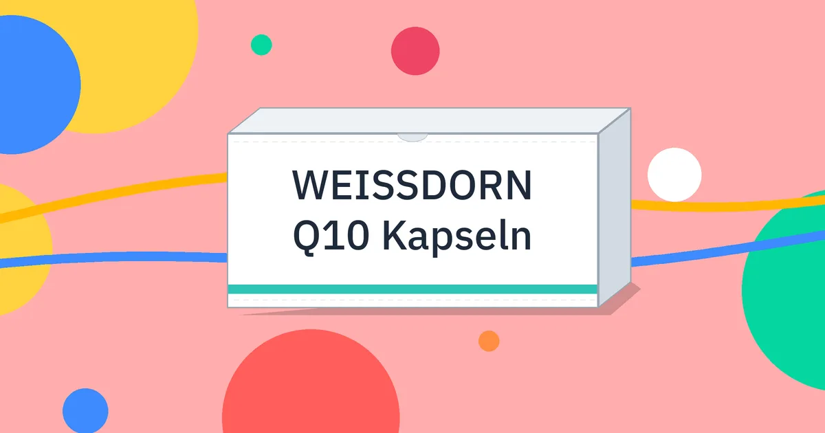 Symbolbild: Packung mit der Aufschrift WEISSDORN Q10 Kapseln (PZN 16893017) – Verfügbarkeit und Bezug in Apotheken in Frankfurt am Main