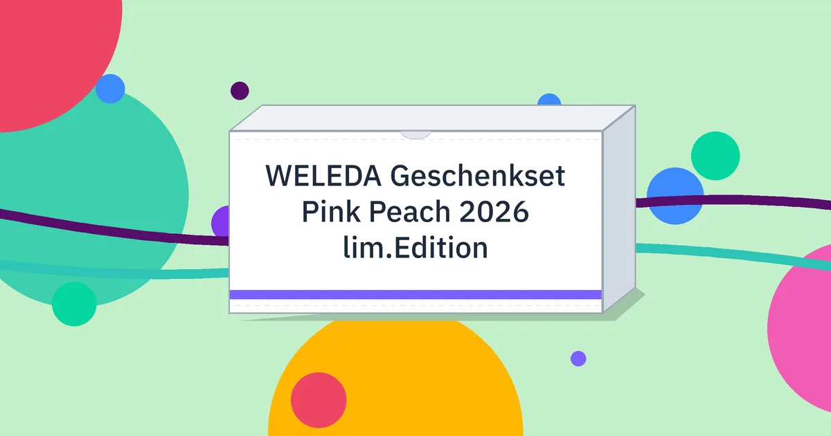 Symbolbild: Packung mit der Aufschrift WELEDA Geschenkset Pink Peach 2026 lim.Edition (PZN 20284956) – Verfügbarkeit und Bezug in Apotheken in Frankfurt am Main