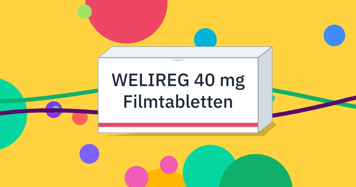 Symbolbild: Packung mit der Aufschrift WELIREG 40 mg Filmtabletten (PZN 19460460) – Verfügbarkeit und Bezug in Apotheken in Frankfurt am Main