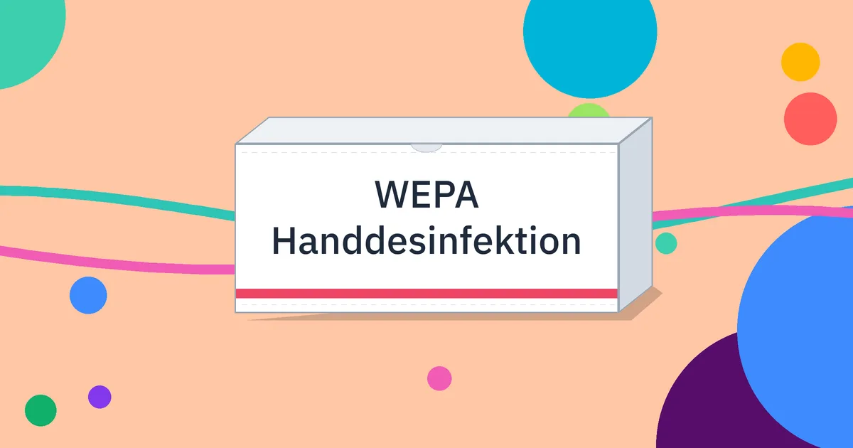Symbolbild: Packung mit der Aufschrift WEPA Handdesinfektion (PZN 14362362) – Verfügbarkeit und Bezug in Apotheken in Frankfurt am Main
