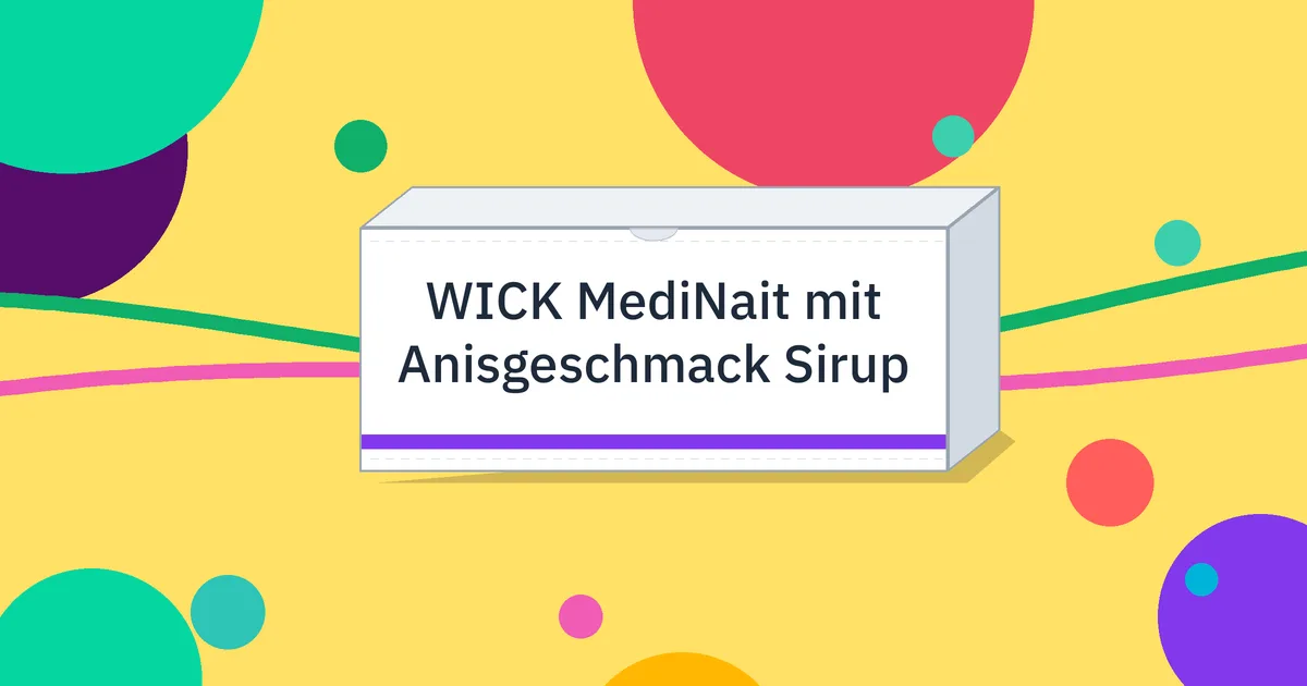 Symbolbild: Packung mit der Aufschrift WICK MediNait mit Anisgeschmack Sirup (PZN 14169004) – Verfügbarkeit und Bezug in Apotheken in Frankfurt am Main