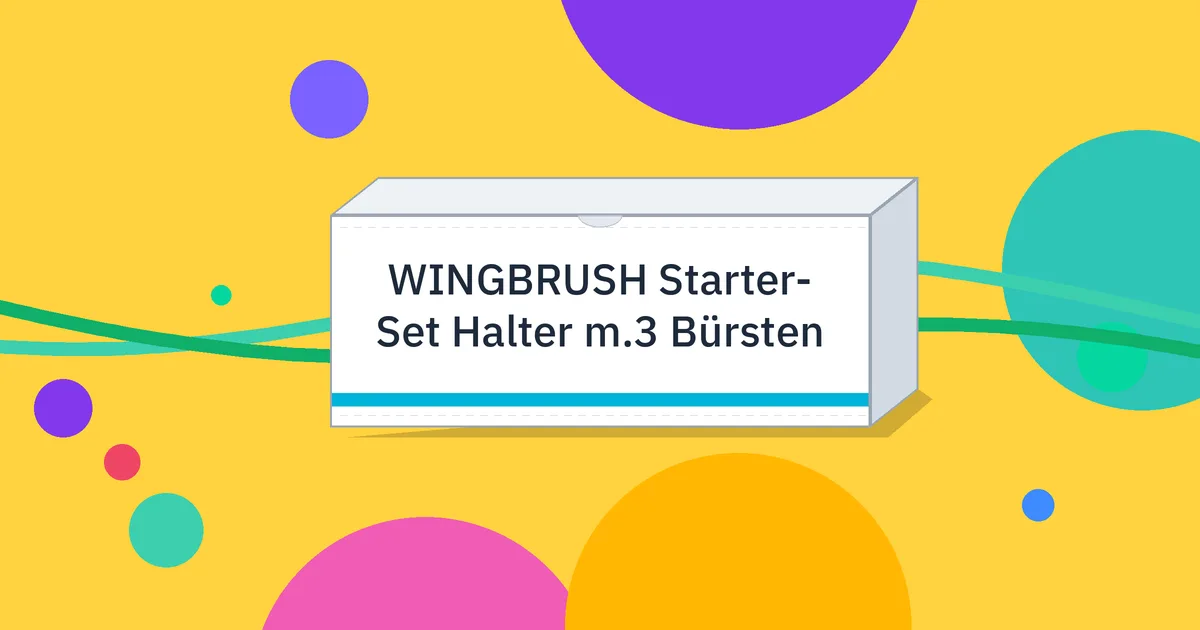 Symbolbild: Packung mit der Aufschrift WINGBRUSH Starter-Set Halter m.3 Bürsten (PZN 13704961) – Verfügbarkeit und Bezug in Apotheken in Frankfurt am Main
