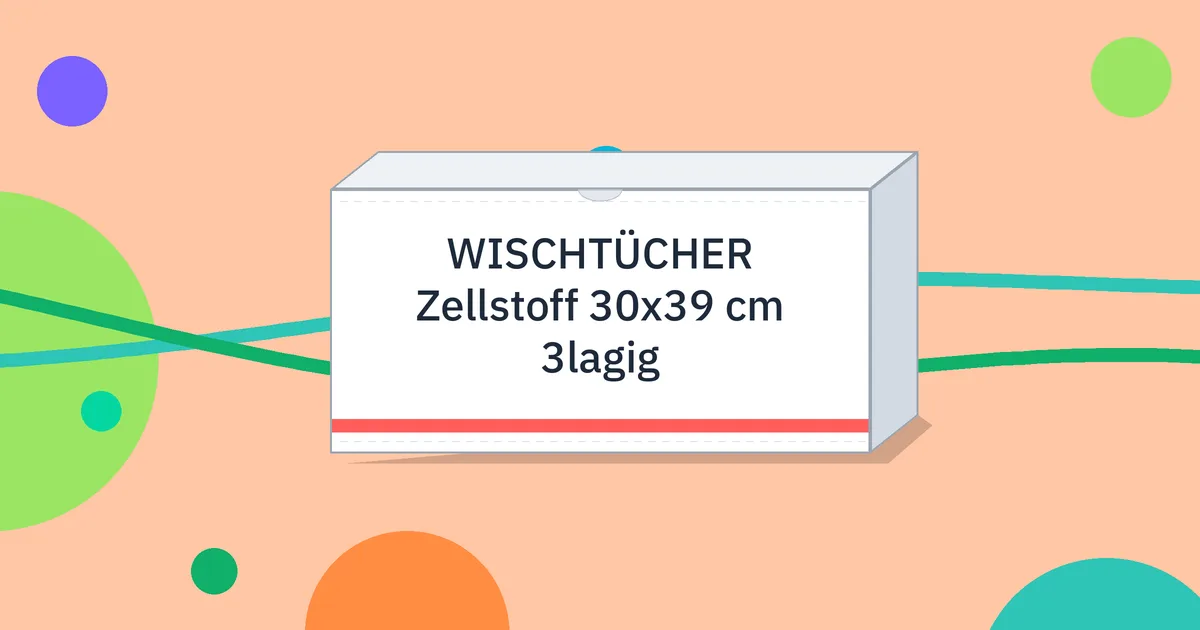 Symbolbild: Packung mit der Aufschrift WISCHTÜCHER Zellstoff 30x39 cm 3lagig (PZN 11857270) – Verfügbarkeit und Bezug in Apotheken in Frankfurt am Main