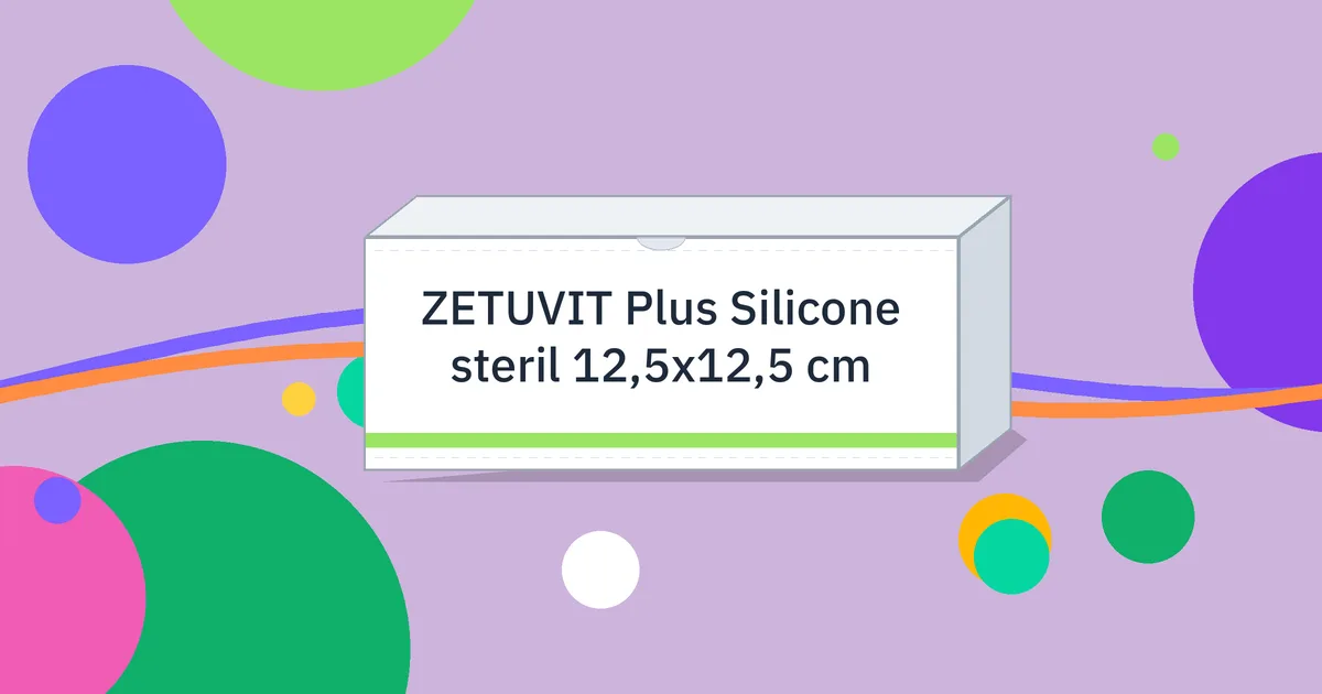 Symbolbild: Packung mit der Aufschrift ZETUVIT Plus Silicone steril 12,5x12,5 cm (PZN 17435481) – Verfügbarkeit und Bezug in Apotheken in Frankfurt am Main