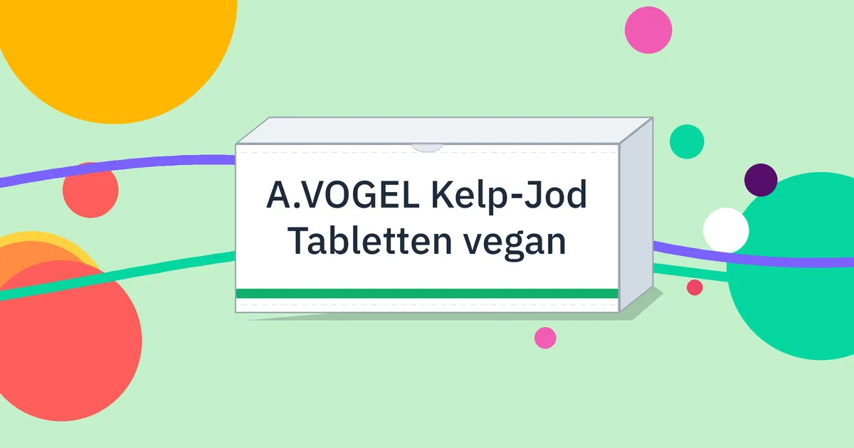 Symbolbild: Packung mit der Aufschrift A.VOGEL Kelp-Jod Tabletten vegan (PZN 16324868) – Verfügbarkeit und Bezug in Apotheken in Frankfurt am Main