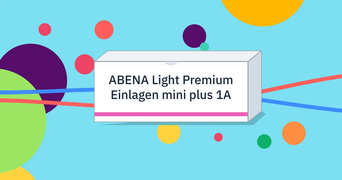 Symbolbild: Packung mit der Aufschrift ABENA Light Premium Einlagen mini plus 1A (PZN 18007592) – Verfügbarkeit und Bezug in Apotheken in Frankfurt am Main