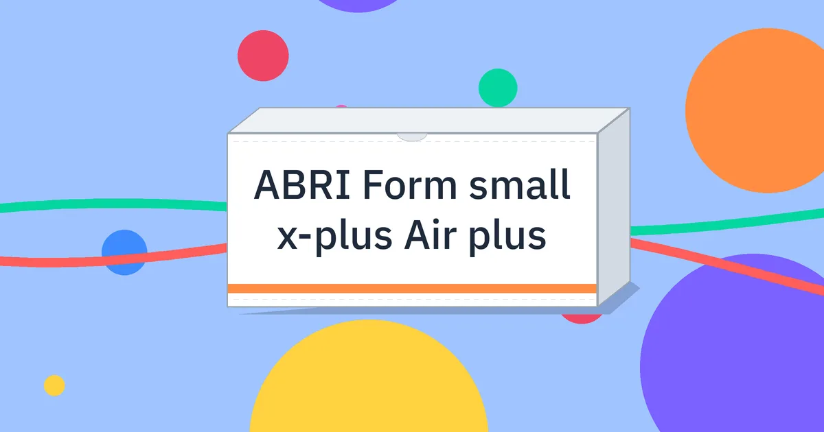 Symbolbild: Packung mit der Aufschrift ABRI Form small x-plus Air plus (PZN 04607845) – Verfügbarkeit und Bezug in Apotheken in Frankfurt am Main