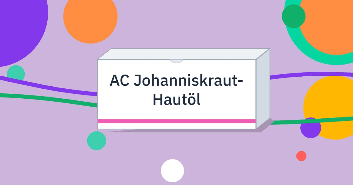 Symbolbild: Packung mit der Aufschrift AC Johanniskraut-Hautöl (PZN 15885139) – Verfügbarkeit und Bezug in Apotheken in Frankfurt am Main