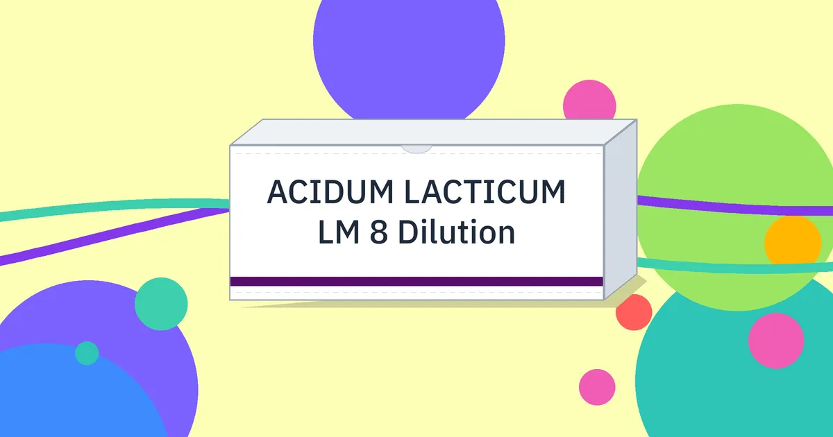 Symbolbild: Packung mit der Aufschrift ACIDUM LACTICUM LM 8 Dilution (PZN 13279162) – Verfügbarkeit und Bezug in Apotheken in Frankfurt am Main