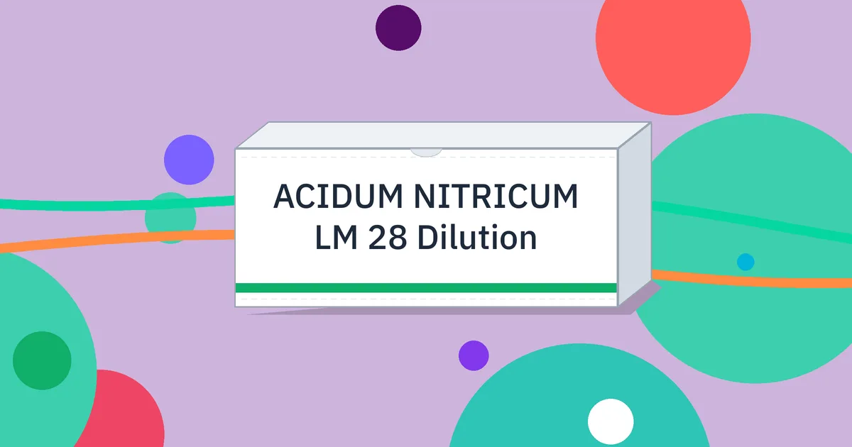 Symbolbild: Packung mit der Aufschrift ACIDUM NITRICUM LM 28 Dilution (PZN 12752969) – Verfügbarkeit und Bezug in Apotheken in Frankfurt am Main
