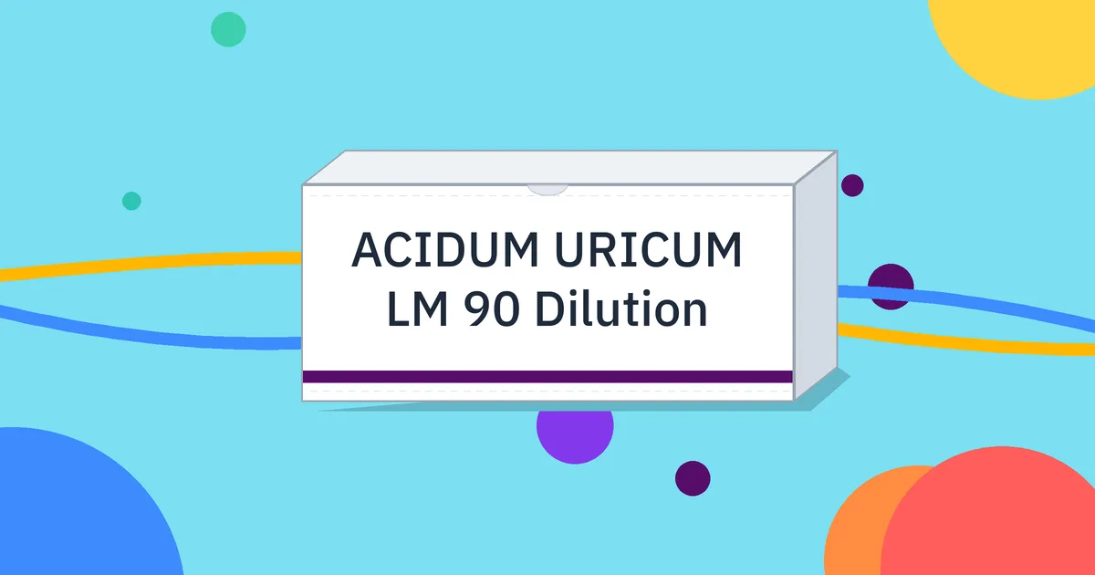 Symbolbild: Packung mit der Aufschrift ACIDUM URICUM LM 90 Dilution (PZN 13289255) – Verfügbarkeit und Bezug in Apotheken in Frankfurt am Main
