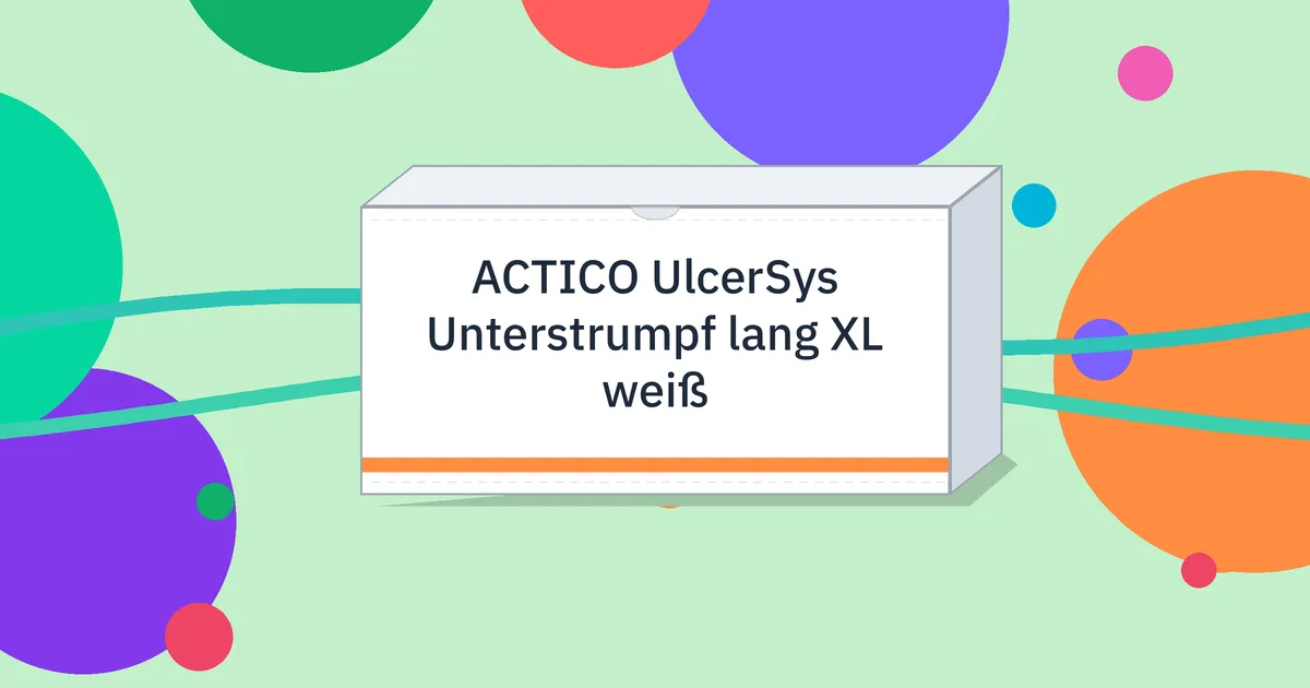 Symbolbild: Packung mit der Aufschrift ACTICO UlcerSys Unterstrumpf lang XL weiß (PZN 10233975) – Verfügbarkeit und Bezug in Apotheken in Frankfurt am Main