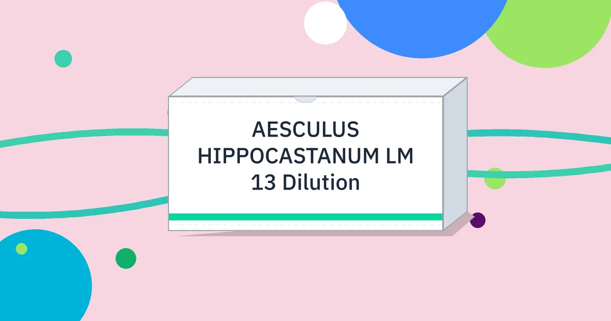 Symbolbild: Packung mit der Aufschrift AESCULUS HIPPOCASTANUM LM 13 Dilution (PZN 12755399) – Verfügbarkeit und Bezug in Apotheken in Frankfurt am Main