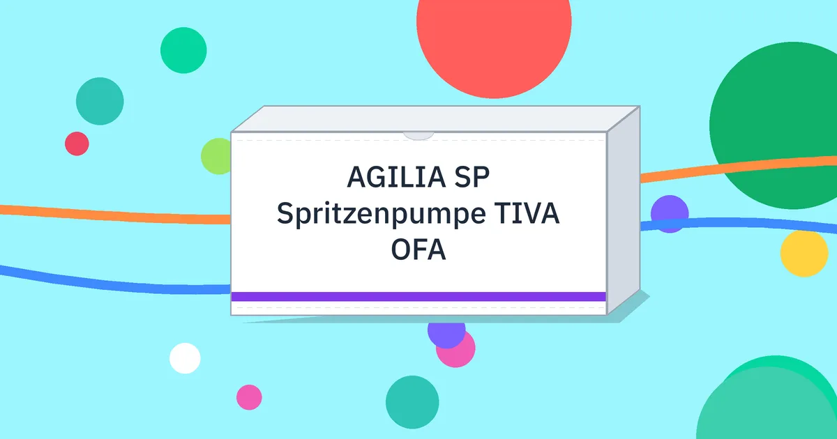 Symbolbild: Packung mit der Aufschrift AGILIA SP Spritzenpumpe TIVA OFA (PZN 19152793) – Verfügbarkeit und Bezug in Apotheken in Frankfurt am Main