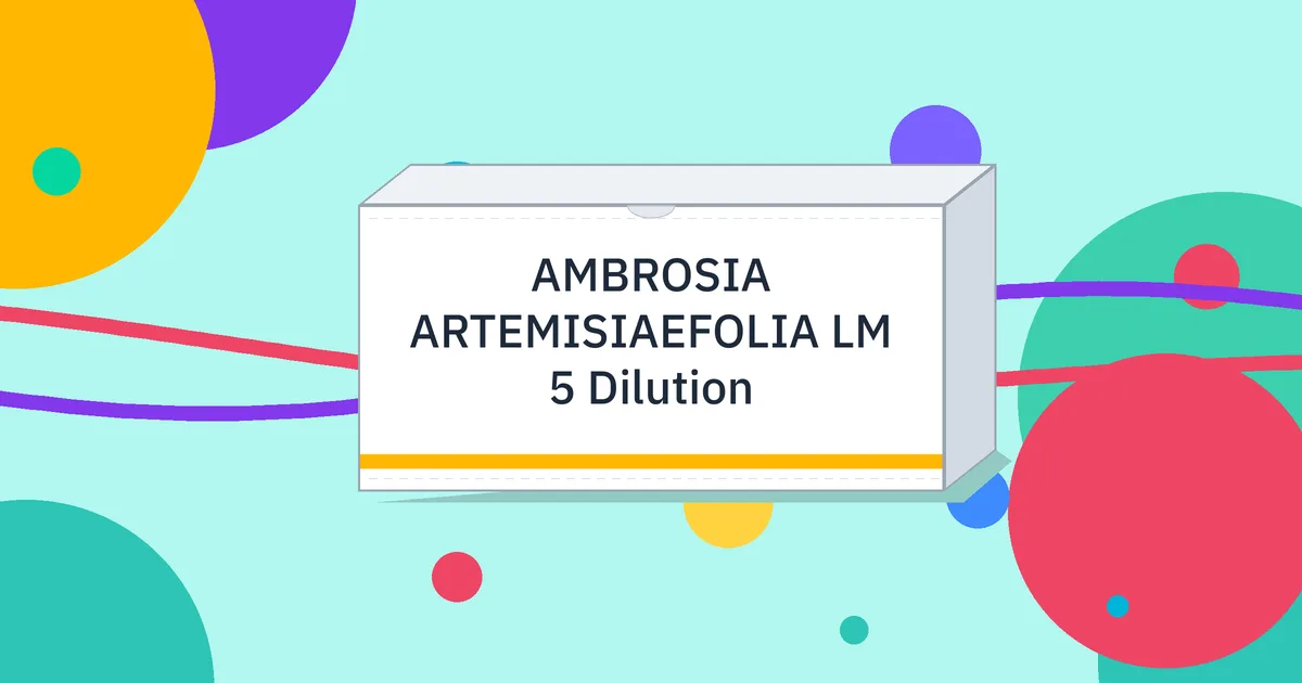 Symbolbild: Packung mit der Aufschrift AMBROSIA ARTEMISIAEFOLIA LM 5 Dilution (PZN 13318005) – Verfügbarkeit und Bezug in Apotheken in Frankfurt am Main