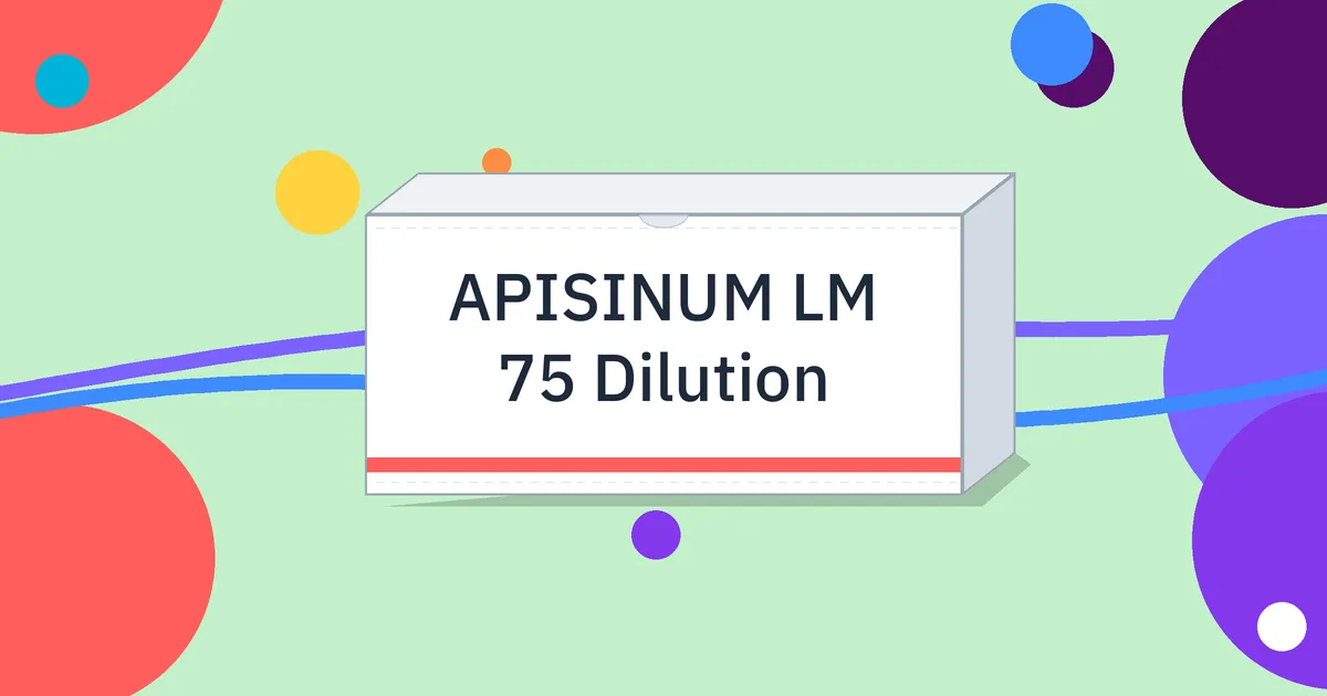 Symbolbild: Packung mit der Aufschrift APISINUM LM 75 Dilution (PZN 12457012) – Verfügbarkeit und Bezug in Apotheken in Frankfurt am Main