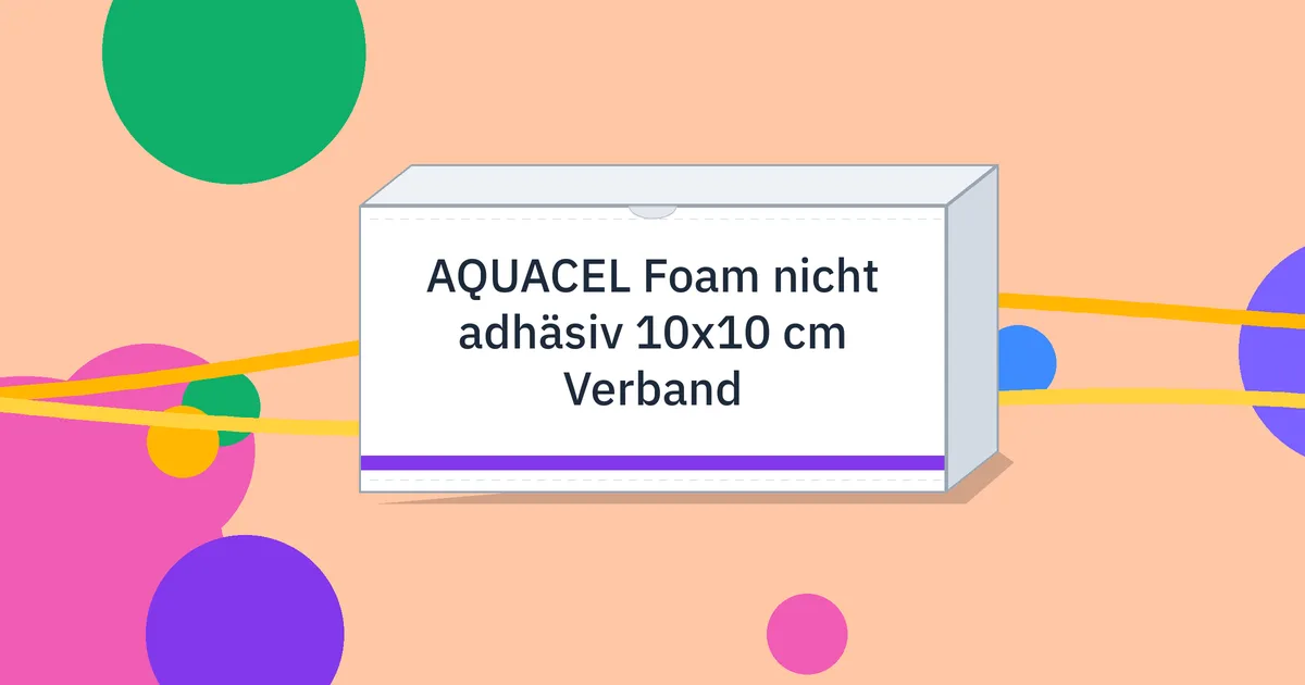Symbolbild: Packung mit der Aufschrift AQUACEL Foam nicht adhäsiv 10x10 cm Verband (PZN 16926053) – Verfügbarkeit und Bezug in Apotheken in Frankfurt am Main