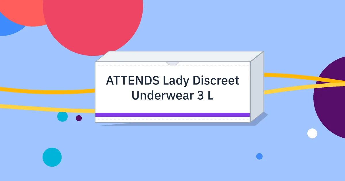 Symbolbild: Packung mit der Aufschrift ATTENDS Lady Discreet Underwear 3 L (PZN 18244599) – Verfügbarkeit und Bezug in Apotheken in Frankfurt am Main