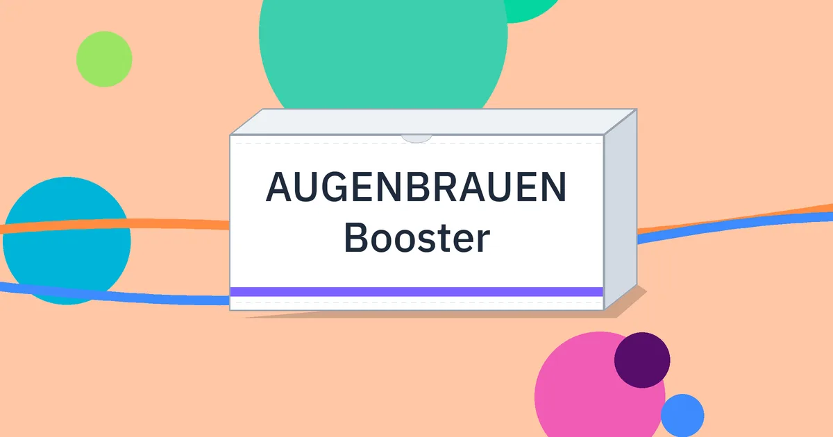 Symbolbild: Packung mit der Aufschrift AUGENBRAUEN Booster (PZN 12451498) – Verfügbarkeit und Bezug in Apotheken in Frankfurt am Main