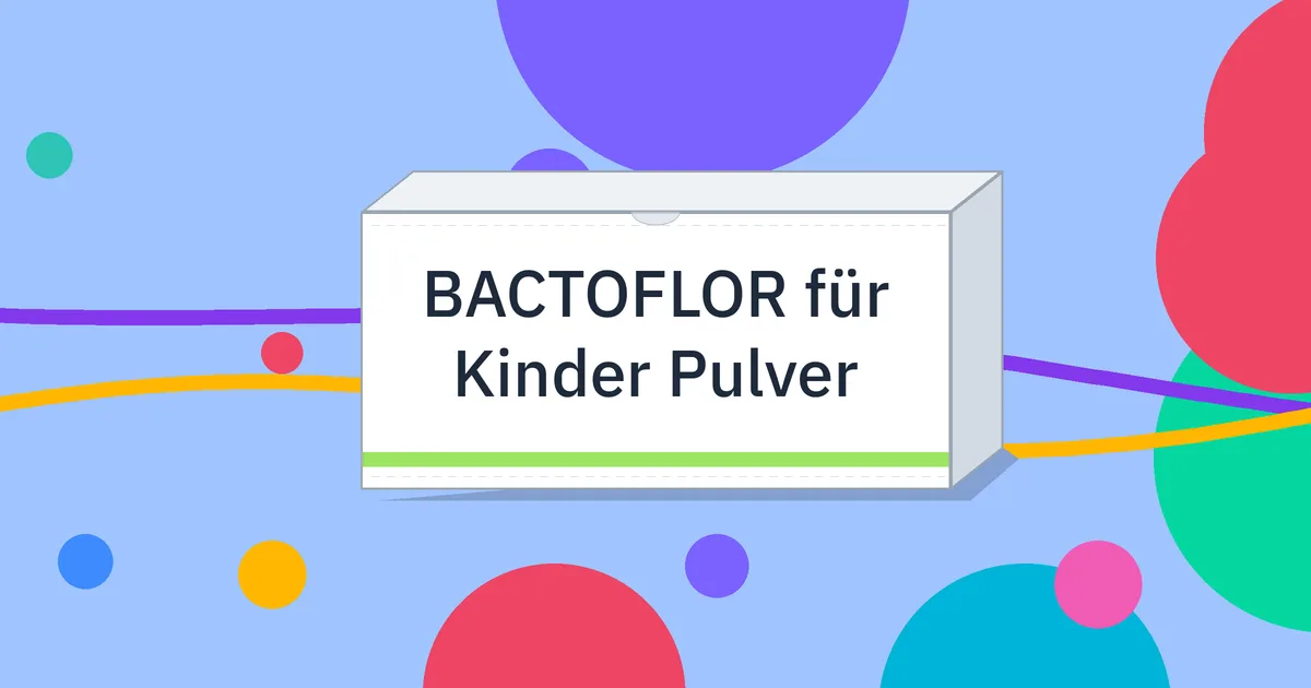 Symbolbild: Packung mit der Aufschrift BACTOFLOR für Kinder Pulver (PZN 01124709) – Verfügbarkeit und Bezug in Apotheken in Frankfurt am Main