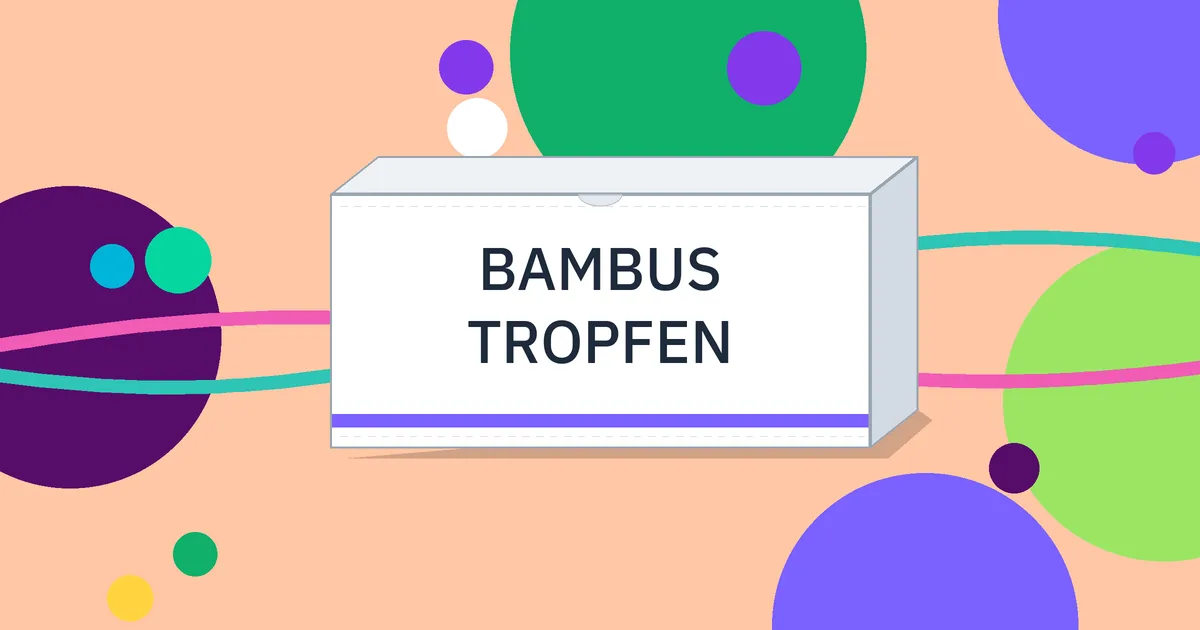 Symbolbild: Packung mit der Aufschrift BAMBUS TROPFEN (PZN 19140910) – Verfügbarkeit und Bezug in Apotheken in Frankfurt am Main