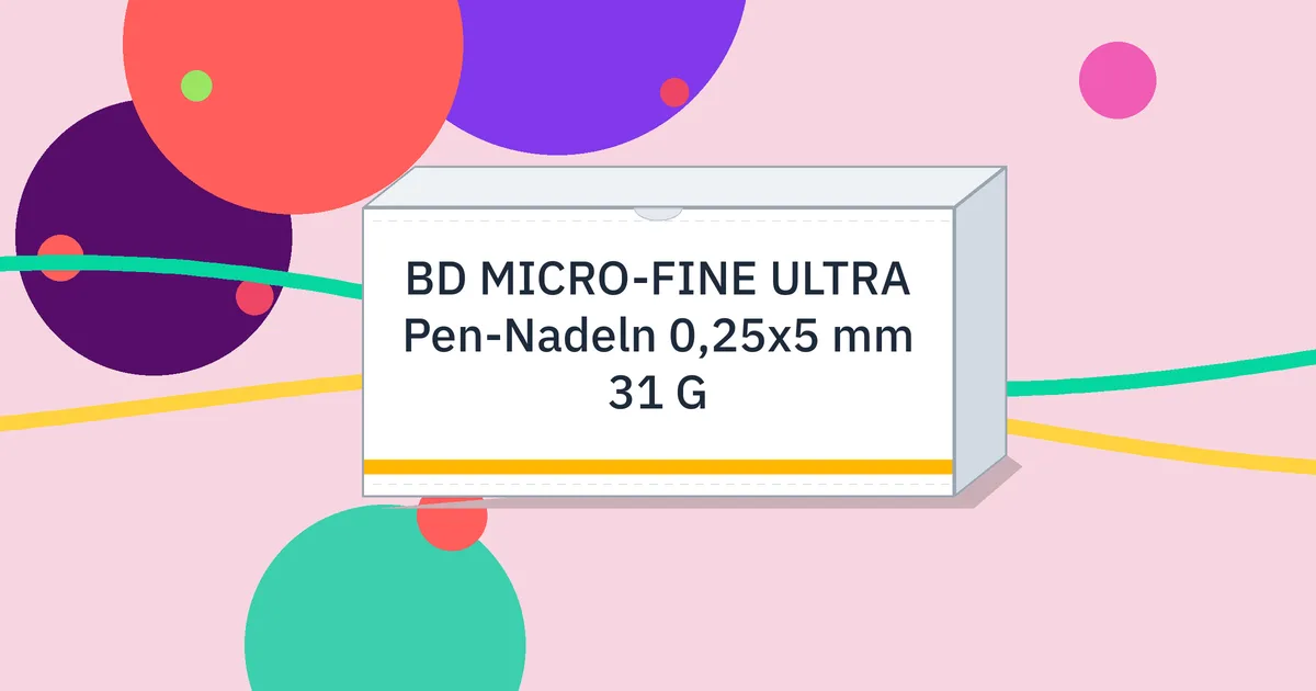 Symbolbild: Packung mit der Aufschrift BD MICRO-FINE ULTRA Pen-Nadeln 0,25x5 mm 31 G (PZN 03865634) – Verfügbarkeit und Bezug in Apotheken in Frankfurt am Main
