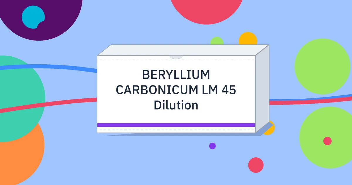 Symbolbild: Packung mit der Aufschrift BERYLLIUM CARBONICUM LM 45 Dilution (PZN 13384574) – Verfügbarkeit und Bezug in Apotheken in Frankfurt am Main