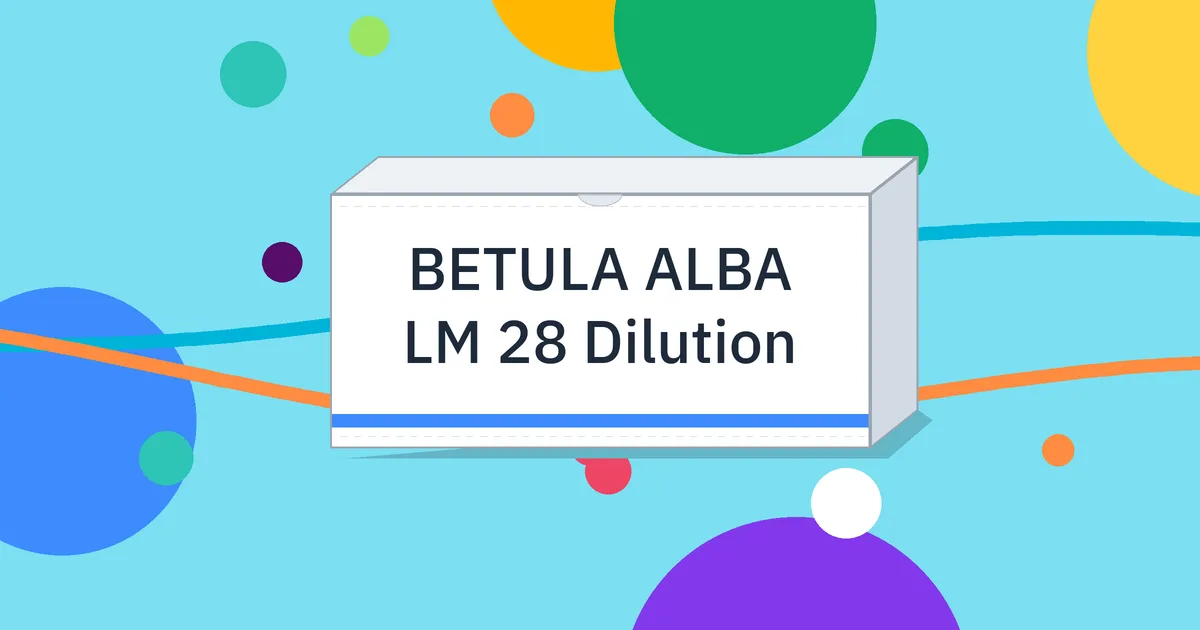 Symbolbild: Packung mit der Aufschrift BETULA ALBA LM 28 Dilution (PZN 12794005) – Verfügbarkeit und Bezug in Apotheken in Frankfurt am Main