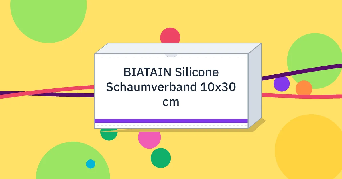Symbolbild: Packung mit der Aufschrift BIATAIN Silicone Schaumverband 10x30 cm (PZN 14331918) – Verfügbarkeit und Bezug in Apotheken in Frankfurt am Main