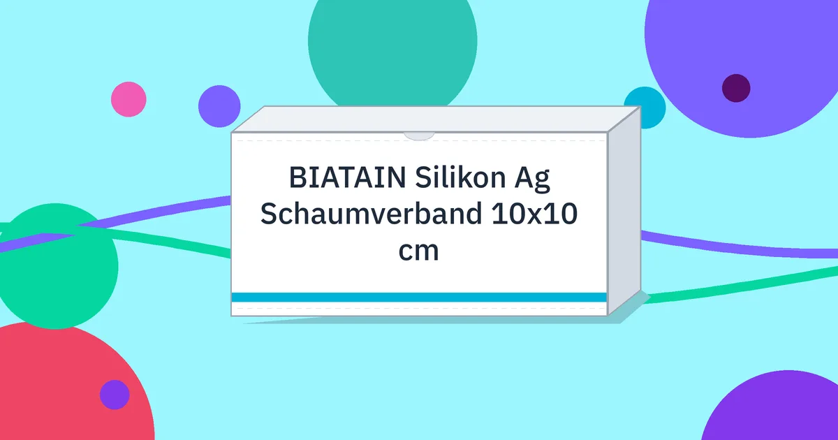 Symbolbild: Packung mit der Aufschrift BIATAIN Silikon Ag Schaumverband 10x10 cm (PZN 10782038) – Verfügbarkeit und Bezug in Apotheken in Frankfurt am Main