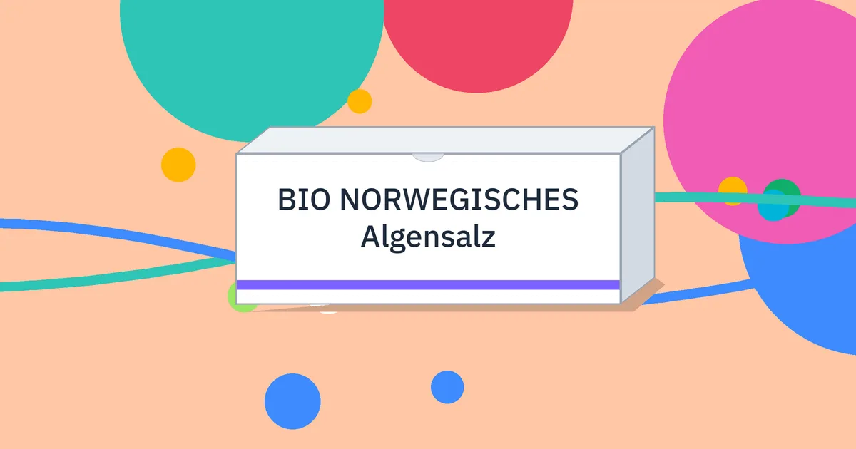 Symbolbild: Packung mit der Aufschrift BIO NORWEGISCHES Algensalz (PZN 17241185) – Verfügbarkeit und Bezug in Apotheken in Frankfurt am Main