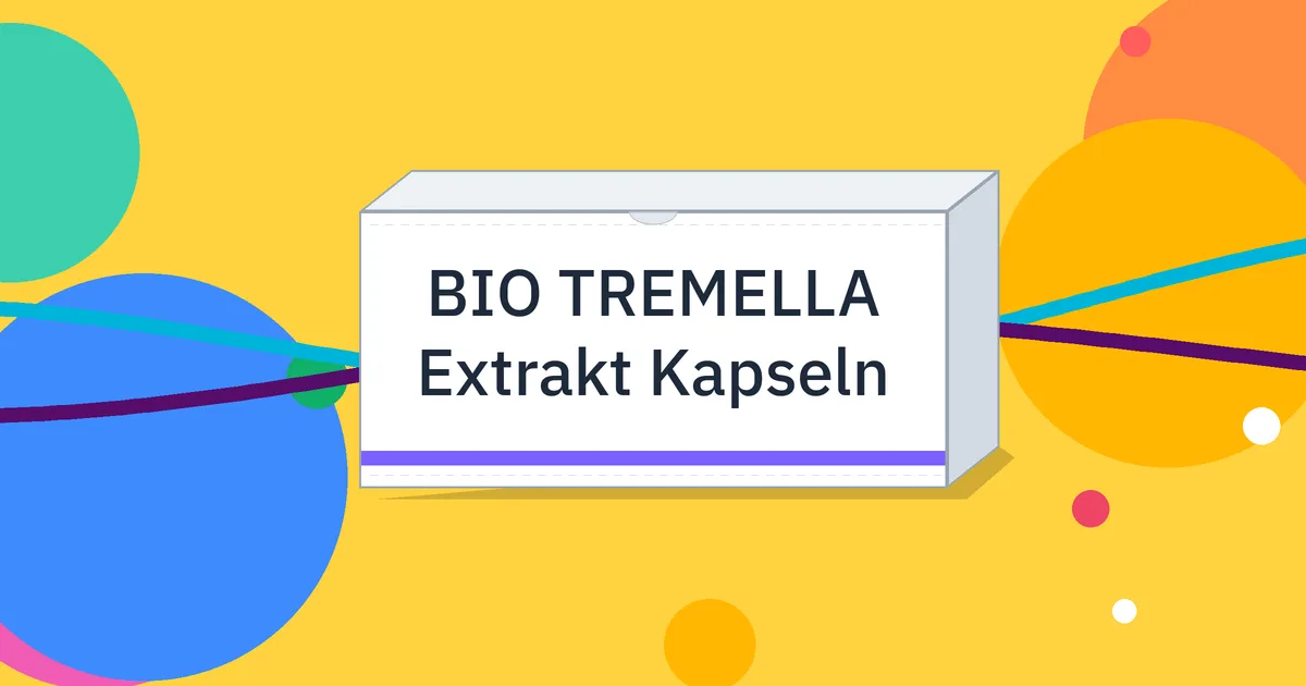 Symbolbild: Packung mit der Aufschrift BIO TREMELLA Extrakt Kapseln (PZN 19810658) – Verfügbarkeit und Bezug in Apotheken in Frankfurt am Main