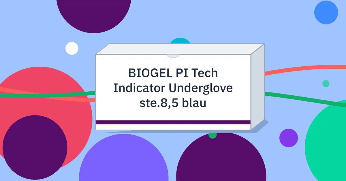 Symbolbild: Packung mit der Aufschrift BIOGEL PI Tech Indicator Underglove ste.8,5 blau (PZN 20866782) – Verfügbarkeit und Bezug in Apotheken in Frankfurt am Main