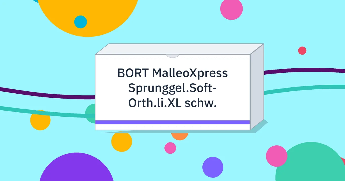 Symbolbild: Packung mit der Aufschrift BORT MalleoXpress Sprunggel.Soft-Orth.li.XL schw. (PZN 11581187) – Verfügbarkeit und Bezug in Apotheken in Frankfurt am Main