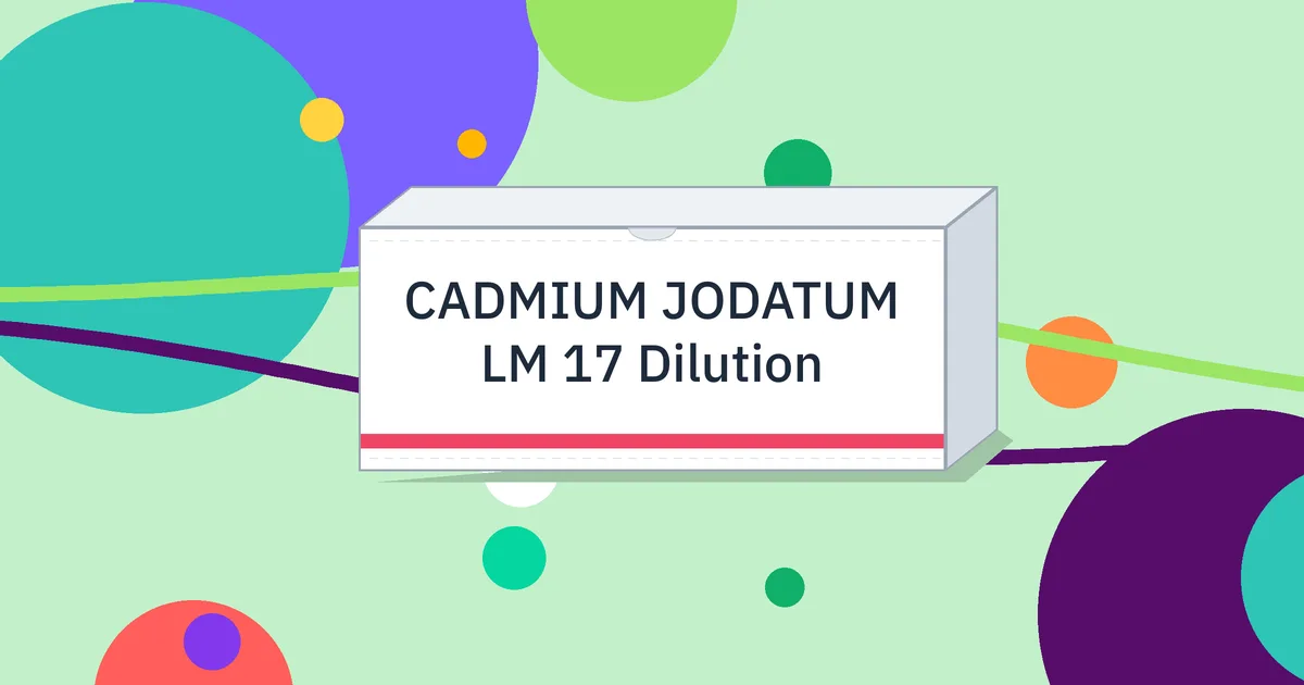 Symbolbild: Packung mit der Aufschrift CADMIUM JODATUM LM 17 Dilution (PZN 12798380) – Verfügbarkeit und Bezug in Apotheken in Frankfurt am Main