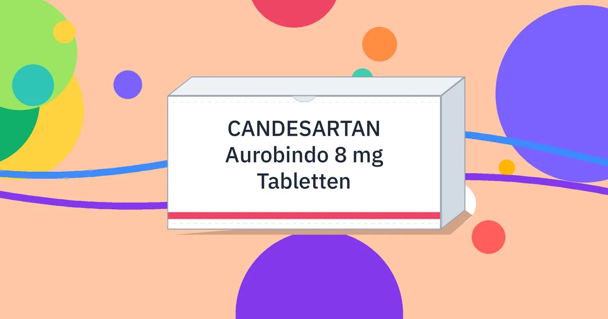 Symbolbild: Packung mit der Aufschrift CANDESARTAN Aurobindo 8 mg Tabletten (PZN 10142126) – Verfügbarkeit und Bezug in Apotheken in Frankfurt am Main