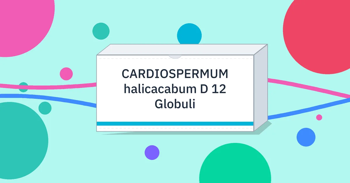 Symbolbild: Packung mit der Aufschrift CARDIOSPERMUM halicacabum D 12 Globuli (PZN 19685207) – Verfügbarkeit und Bezug in Apotheken in Frankfurt am Main