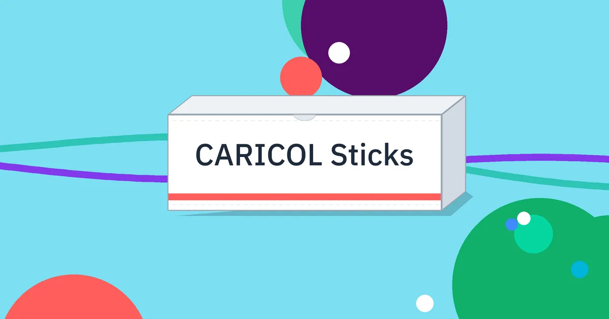 Symbolbild: Packung mit der Aufschrift CARICOL Sticks (PZN 18497538) – Verfügbarkeit und Bezug in Apotheken in Frankfurt am Main