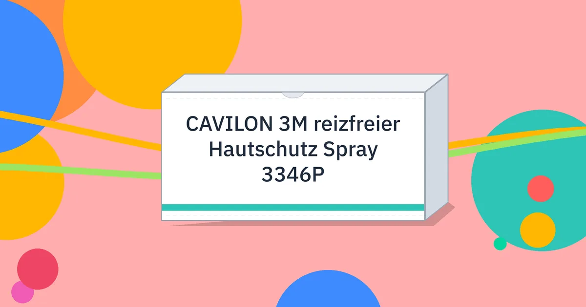 Symbolbild: Packung mit der Aufschrift CAVILON 3M reizfreier Hautschutz Spray 3346P (PZN 10210282) – Verfügbarkeit und Bezug in Apotheken in Frankfurt am Main