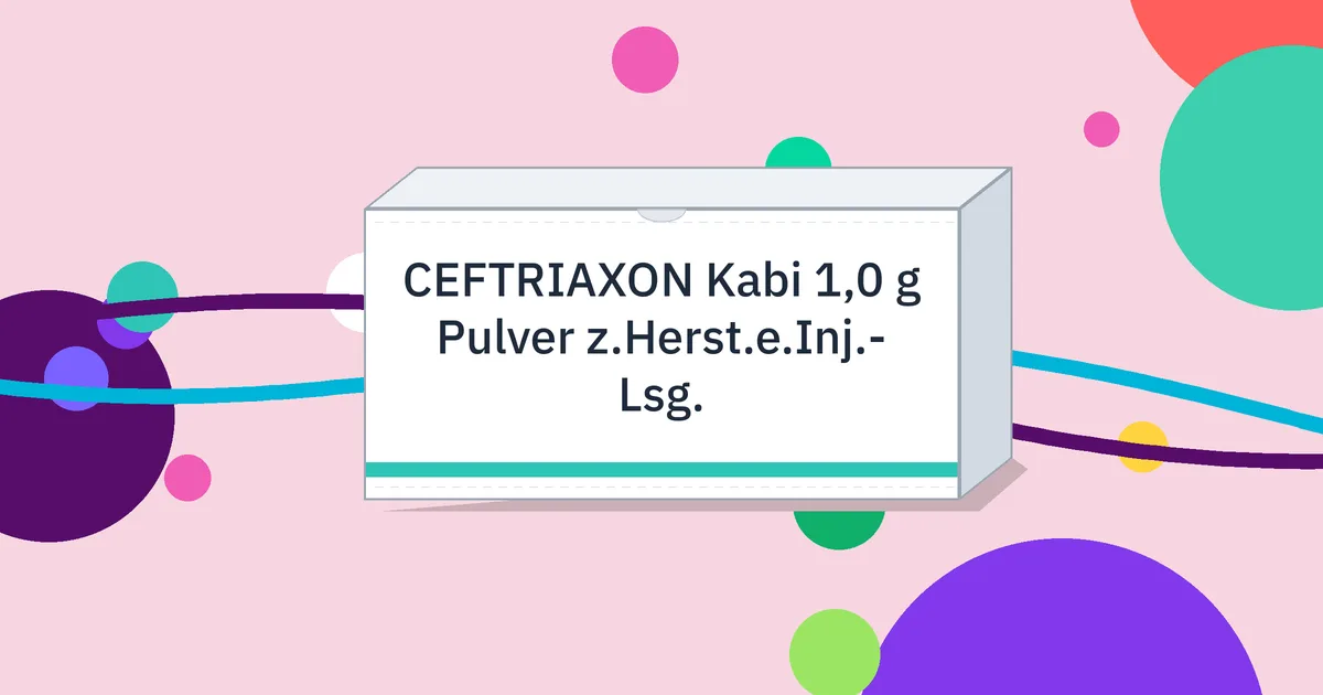 Symbolbild: Packung mit der Aufschrift CEFTRIAXON Kabi 1,0 g Pulver z.Herst.e.Inj.-Lsg. (PZN 02563693) – Verfügbarkeit und Bezug in Apotheken in Frankfurt am Main