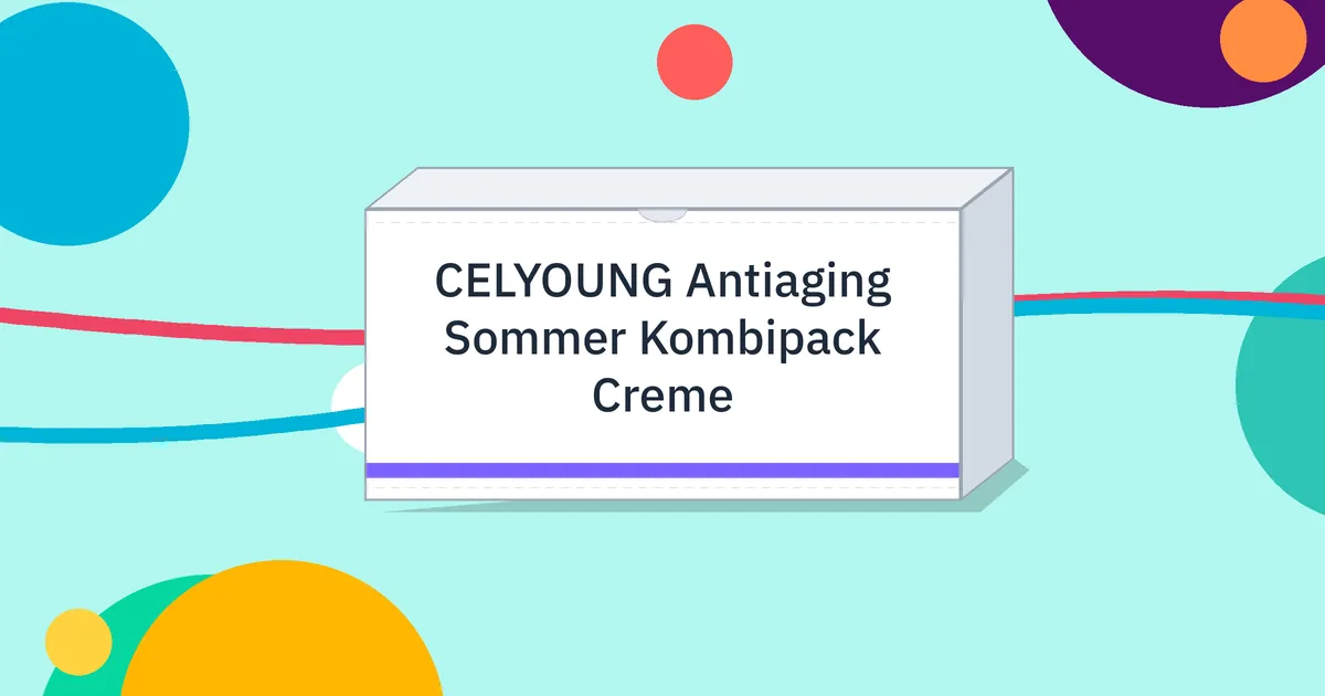 Symbolbild: Packung mit der Aufschrift CELYOUNG Antiaging Sommer Kombipack Creme (PZN 09224675) – Verfügbarkeit und Bezug in Apotheken in Frankfurt am Main