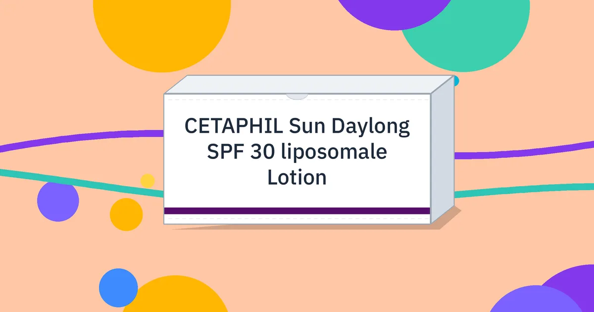 Symbolbild: Packung mit der Aufschrift CETAPHIL Sun Daylong SPF 30 liposomale Lotion (PZN 14237243) – Verfügbarkeit und Bezug in Apotheken in Frankfurt am Main