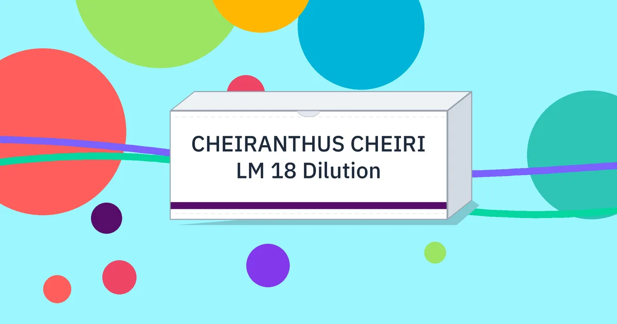 Symbolbild: Packung mit der Aufschrift CHEIRANTHUS CHEIRI LM 18 Dilution (PZN 13439499) – Verfügbarkeit und Bezug in Apotheken in Frankfurt am Main