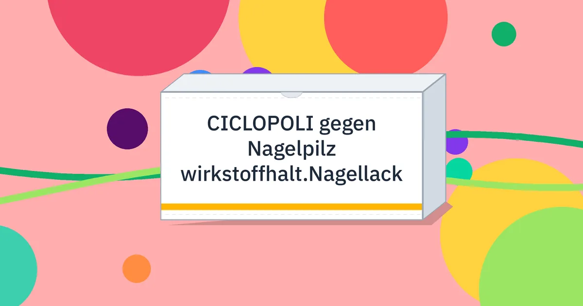 Symbolbild: Packung mit der Aufschrift CICLOPOLI gegen Nagelpilz wirkstoffhalt.Nagellack (PZN 08907113) – Verfügbarkeit und Bezug in Apotheken in Frankfurt am Main
