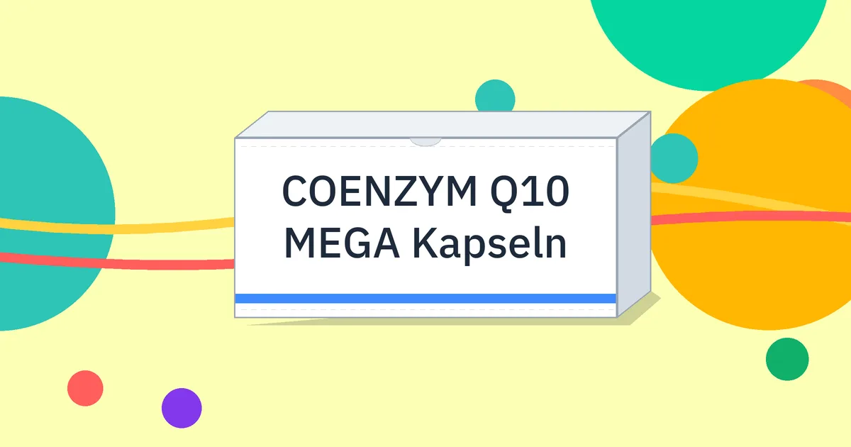 Symbolbild: Packung mit der Aufschrift COENZYM Q10 MEGA Kapseln (PZN 02846959) – Verfügbarkeit und Bezug in Apotheken in Frankfurt am Main