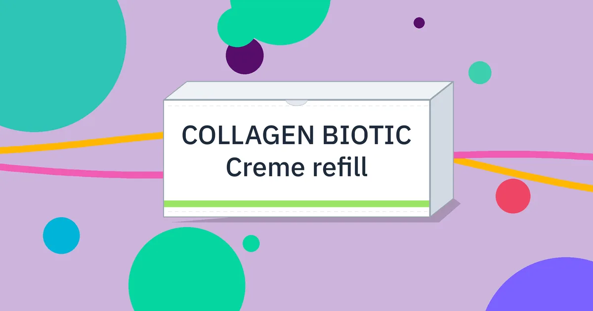Symbolbild: Packung mit der Aufschrift COLLAGEN BIOTIC Creme refill (PZN 20787249) – Verfügbarkeit und Bezug in Apotheken in Frankfurt am Main