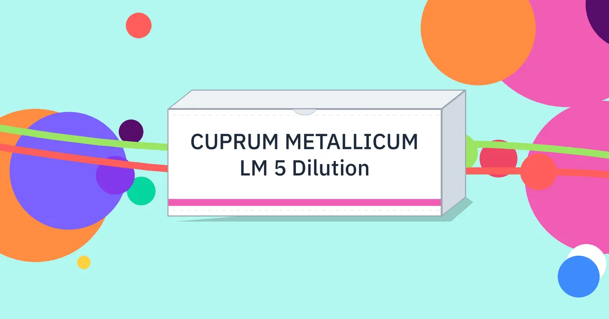 Symbolbild: Packung mit der Aufschrift CUPRUM METALLICUM LM 5 Dilution (PZN 12838091) – Verfügbarkeit und Bezug in Apotheken in Frankfurt am Main