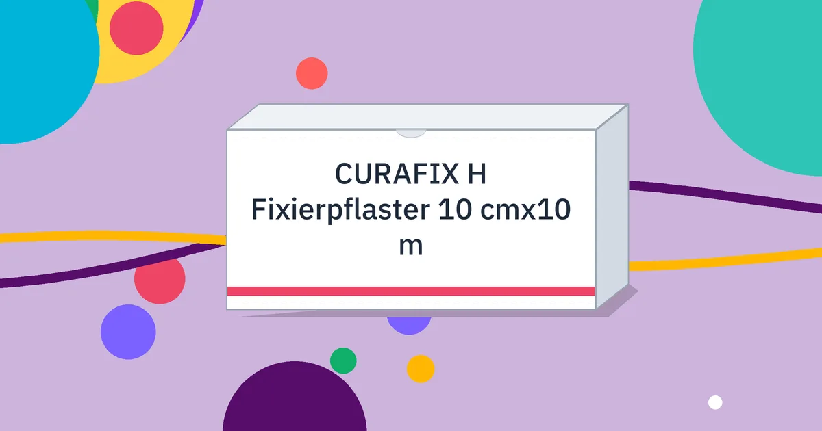 Symbolbild: Packung mit der Aufschrift CURAFIX H Fixierpflaster 10 cmx10 m (PZN 18768150) – Verfügbarkeit und Bezug in Apotheken in Frankfurt am Main