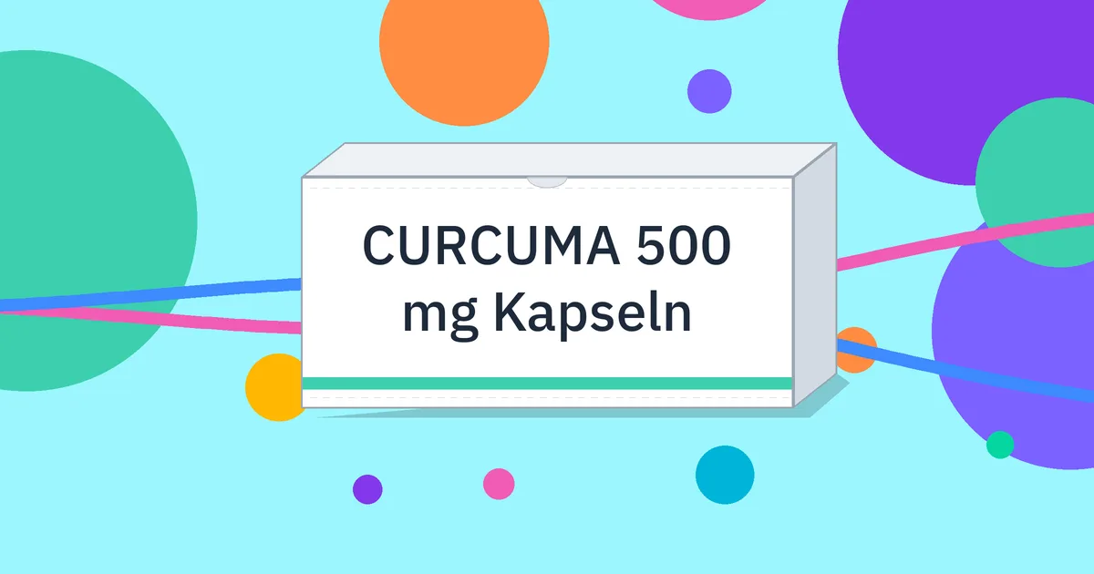 Symbolbild: Packung mit der Aufschrift CURCUMA 500 mg Kapseln (PZN 09771495) – Verfügbarkeit und Bezug in Apotheken in Frankfurt am Main